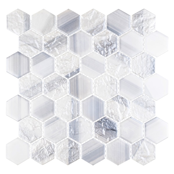 Andova Tiles SAMPLE-Rochelle 2-in. Hexagon Honeycomb Marble Look ...