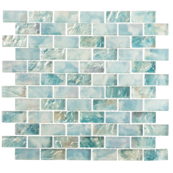 Andova Tiles SAMPLE-Zalo 1-in. x 2-in. Brick Joint Glass Wall & Floor ...