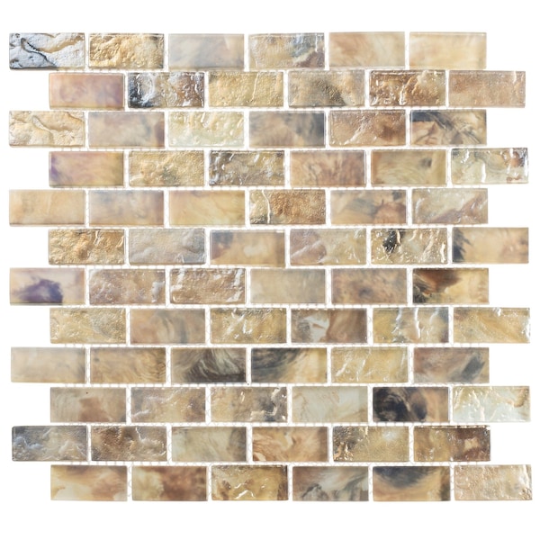 Andova Tiles SAMPLE-Zalo 1-in. x 2-in. Brick Joint Glass Wall & Floor ...
