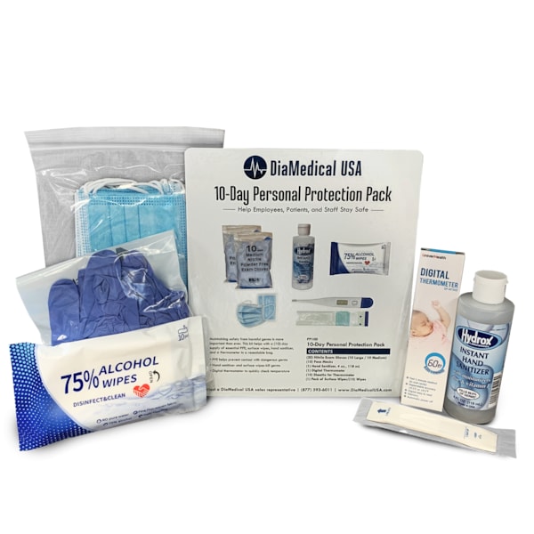 Diamedical Usa 10-Day Personal Protection Pack PP10D | Zoro