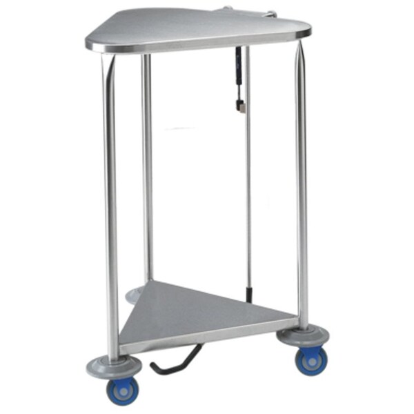 Pedigo Linen Hamper, Stainless Steel, w/ Bumpers, 18" Diameter w/ SS ...