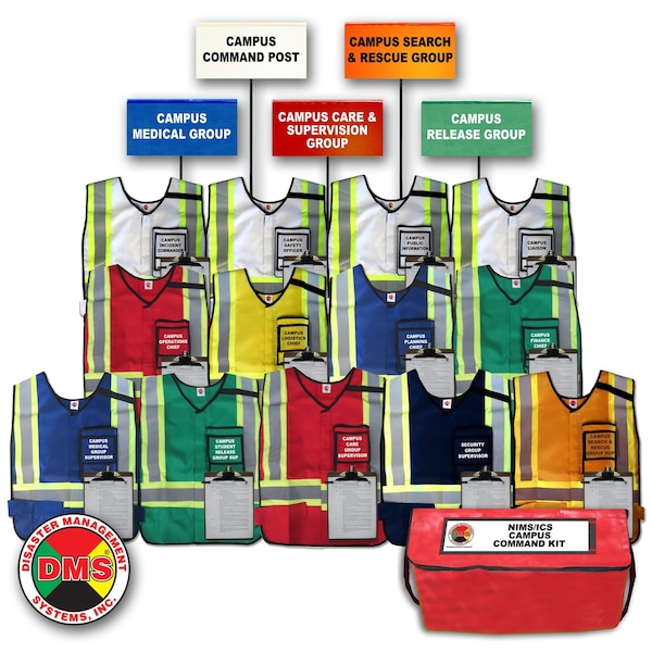 Disaster Management Systems Campus Command Vest & Flag Kit, Dynamic ...