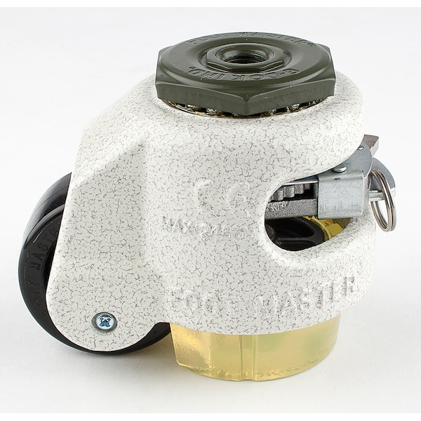 Foot Master Leveling Caster, Ratchet, 50 mm Nylon Wheel, M12x1.75P Stem ...
