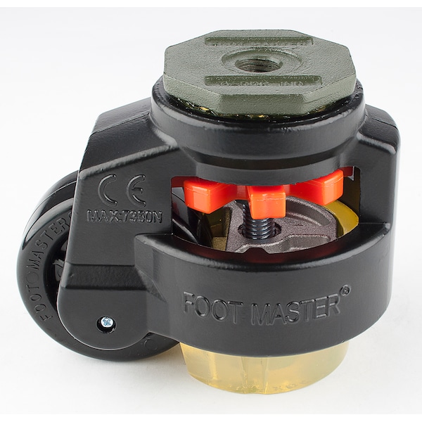 Foot Master Leveling Caster, 75 mm Nylon Wheel, M16x2.0P Stem, Swivel ...