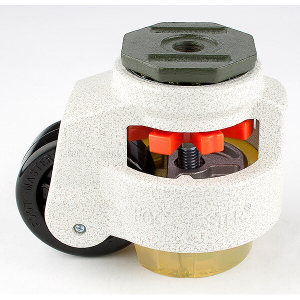 Foot Master Leveling Caster, 75 mm Nylon Wheel, M16x2.0P Stem, Swivel ...