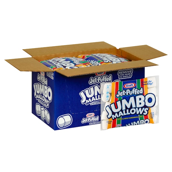 Kraft Kraft Jet-Puffed Jumbo Snack Marshmallow Jumbo 1.5lbs Bags, PK8 ...