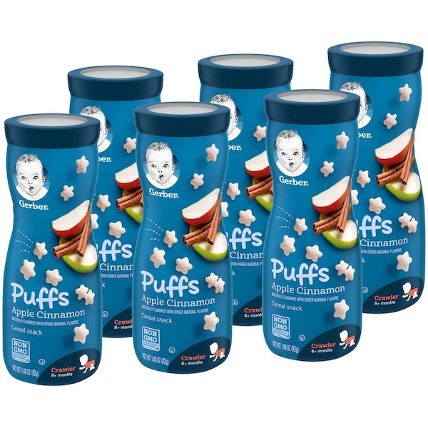 Gerber Gerber Graduates Apple Cinnamon Puffs 1.48 oz., PK6 ...