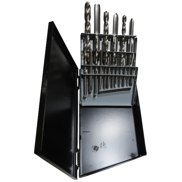Drill America 18 Piece Tap and Drill Bit Set, m2 - m12 in Metal Case ...