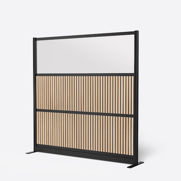 Luxor Grove Modular Wall Room Divider System - Black Frame - 70in X ...