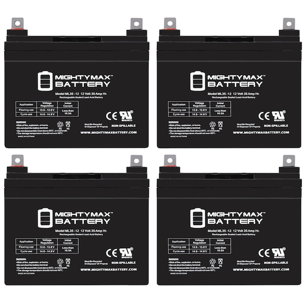 Mighty Max Battery 12V 35Ah Pride Revo 4w SLA Sealed Lead Acid Battery ...