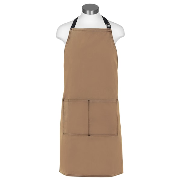 Deltaplus Butcher Bib Apron, City Market Everyday, CME8, Khaki 83520 | Zoro
