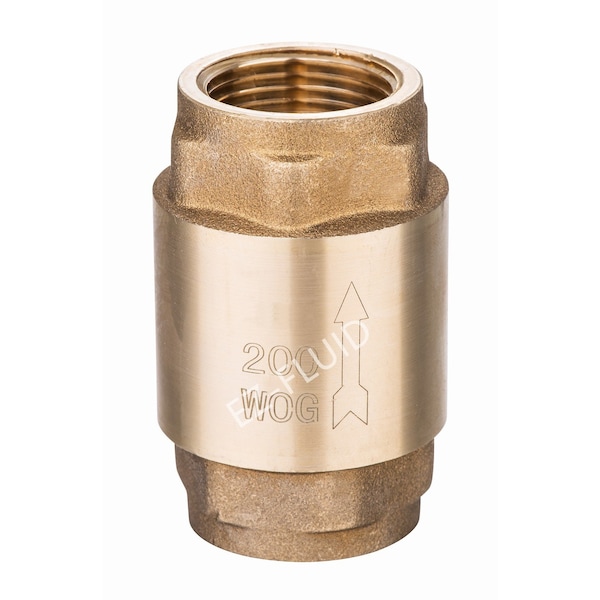 Ez-Fluid 1-1/2in Threaded Spring Loaded Check Valve Brass EZSIT112 | Zoro