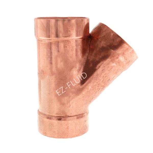 Ez-Fluid 3 x 3 x 2 CxCXC WYE DWV COPPER WROT EZDW59 | Zoro