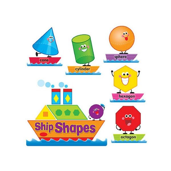 TREND ENTERPRISES, INC. Ship Shapes + Colors Bulletin Board Set (T8270 ...