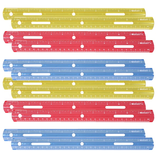 Westcott Plastic Ruler, 12", PK36 10526 | Zoro