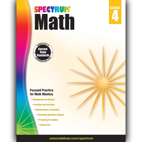 Spectrum Spectrum® Math Workbook, Grade 4 704564 | Zoro