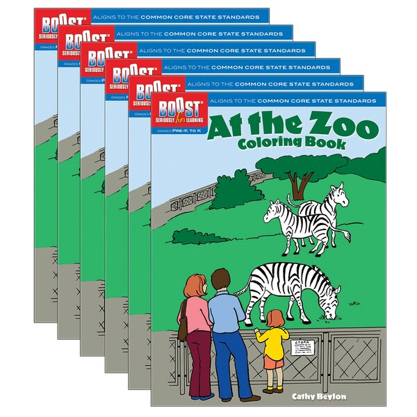 Dover Publications BOOST™ At the Zoo Coloring Book, PK6 9780486493985 ...