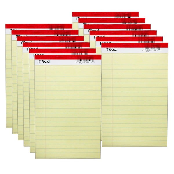 Mead Junior Legal Pad, 5in x 8in, 50 Sheets/Pad, PK12 59614 | Zoro