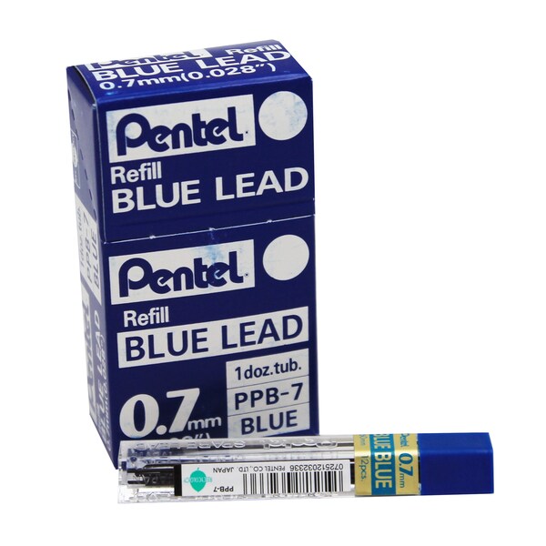 Pentel Refill Lead Blue (0.7mm) Fine, 12 Pieces, PK12 PPB7 | Zoro