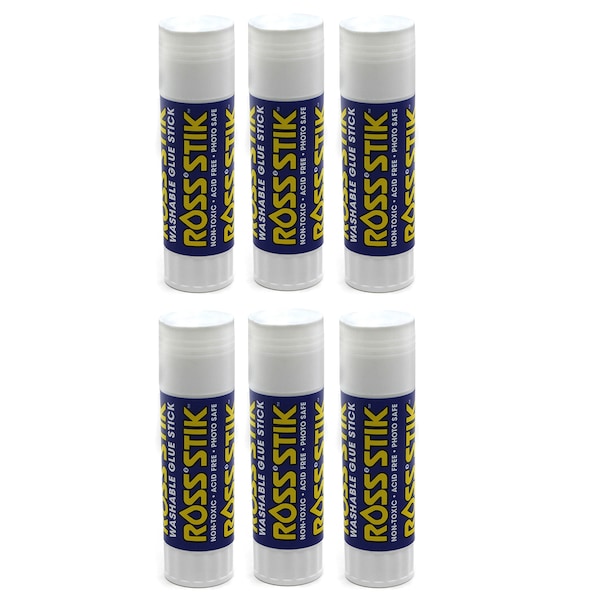 Ross Stik Washable Glue Stick, Jumbo, 1.4 oz., PK6 (RSS95500) | Zoro
