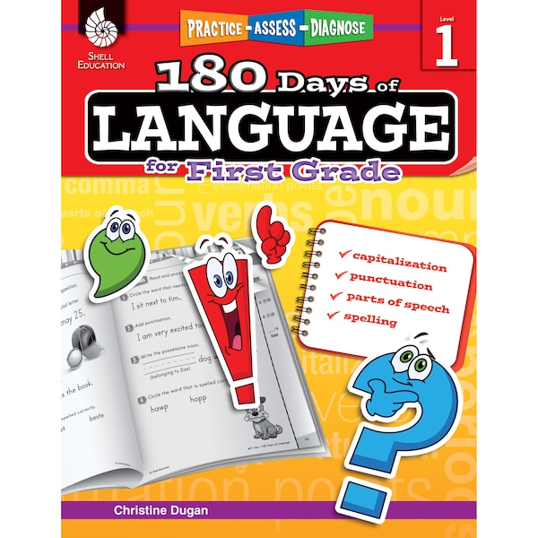 Shell Education 180 Days of Language Book, Grade 1 51166 | Zoro