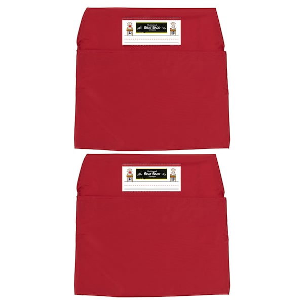 Seat Sack Standard, 14 inch, Chair Pocket, Red, PK2 114-RD | Zoro