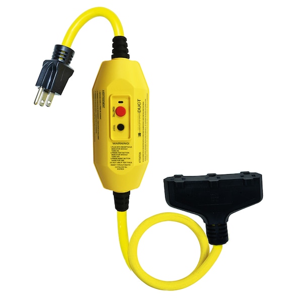 Electriduct SJTW; Inline GFCI GFCI Extension Cord, 12 AWG, Indoor ...