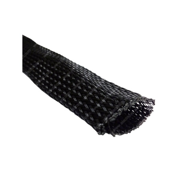 Electriduct Braided Cable Sleeve, 3/8 in Inside Dia., 25 ft, Polyamide ...