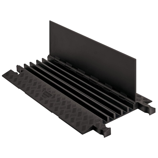 Checkers Cable Protector, 1-7/8 in H, 36 in L, 19-3/4 in W, 5 Channel ...