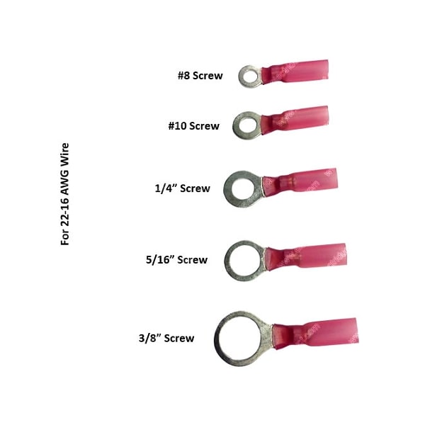 Electriduct Heat Shrink Ring Terminals - Electriduct HS-HP-RT-10.5-BL ...