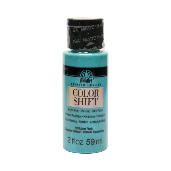 Folkart FolkArt Color Shift Metallic Aqua Flash Hobby Paint 2 oz 5130 ...