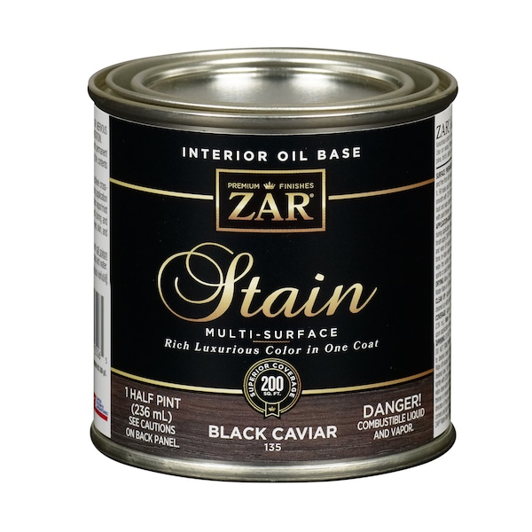 Zar ZAR Semi-Transparent Black Caviar Oil-Based Polyurethane Wood Stain ...
