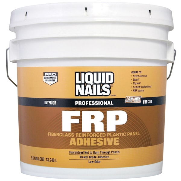 Liquid Nails FRP Construction Adhesive, Chemical Base Acrylic Latex, 3. ...