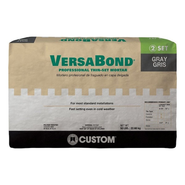 Versabond Custom Building Products VersaBond Gray Thin-Set Mortar 50 lb ...