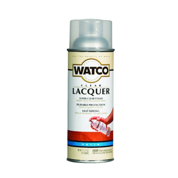 Watco Watco Satin Clear Oil-Based Alkyd Wood Finish Lacquer Spray 11.25 ...