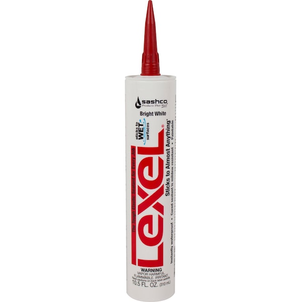 Lexel Sashco Lexel White Low VOC Synthetic Rubber All Purpose Caulk 10. ...