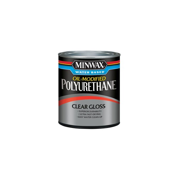 Minwax Water Based Oil-Modified Polyurethane Transparent Gloss Clear ...