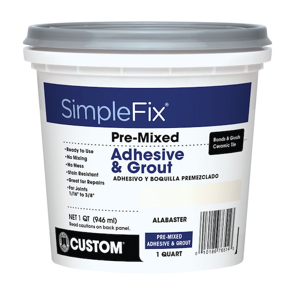 Simplefix Custom Building Products SimpleFix Indoor White Grout 1 qt ...