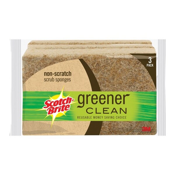 Scotch Scotch-Brite Greener Clean Non-Scratch Scrubber Sponge For Multi ...
