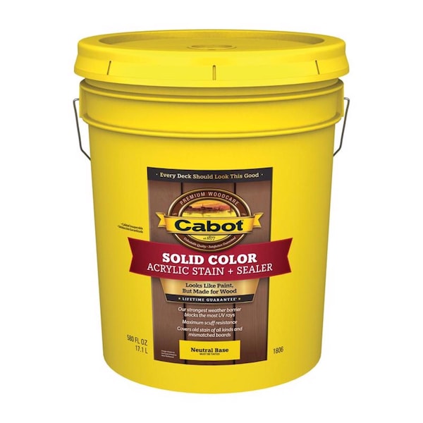 Cabot Cabot Solid Color Acrylic Stain & Sealer Solid Tintable Neutral ...