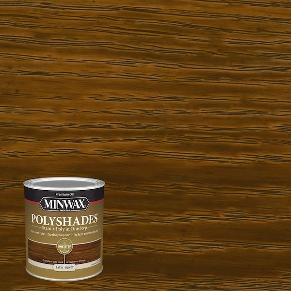 Minwax Minwax PolyShades Semi-Transparent Satin Honey Oil-Based Stain ...