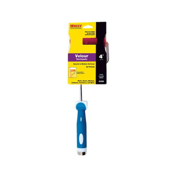 Whizz 4 in. W Mini Paint Roller Frame and Cover Threaded End 51600 | Zoro
