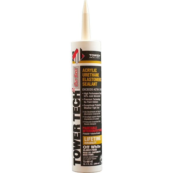 Tower Sealants Tower Tech 2 Off White Acrylic Urethane Sealant 10.1 oz ...