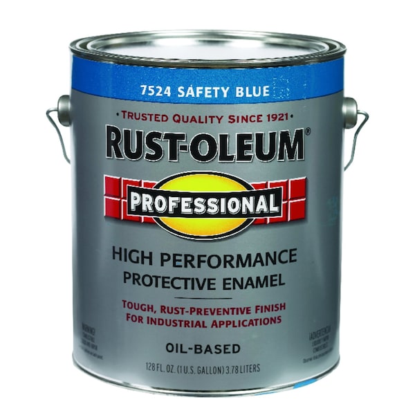 Rust-Oleum Interior/Exterior Paint, Safety Blue, 1 gal 7524-402 | Zoro