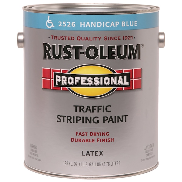 Rust-Oleum Traffic Zone Marking Paint, 1 gal, Handicap Blue, Water ...