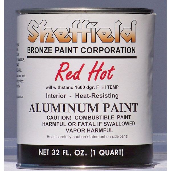 Sheffield Bronze Sheffield Red Hot Silver High Heat Paint 32 oz 5319 | Zoro