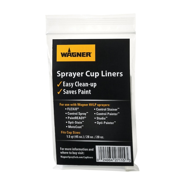 Wagner Sprayer Cup Liners 5Pk 0529071 | Zoro