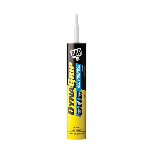 Dap Construction Adhesive, White, 28 fl oz, Cartridge 27502 | Zoro