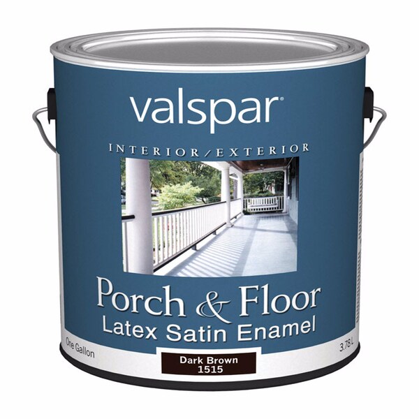 Valspar Porch and Floor Paint, Satin, Brown, 1 gal 027.0001515.007 | Zoro