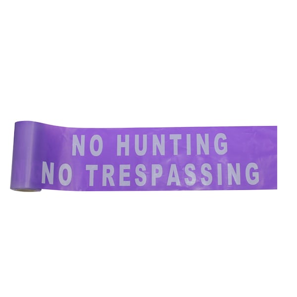 C.H. Hanson 100 ft. L X 6 in. W Plastic Solid No Hunting No Trespassing ...